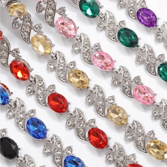 Jewelry | Crystal Champagne Leaf Bracelet | Poshmark